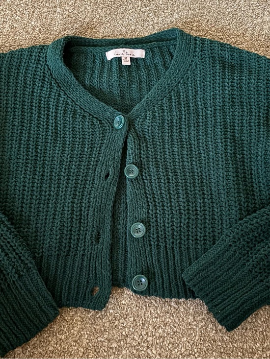 Love Tree | Sweaters | Love Tree Forest Green Chunky Buttonup Cardigan ...